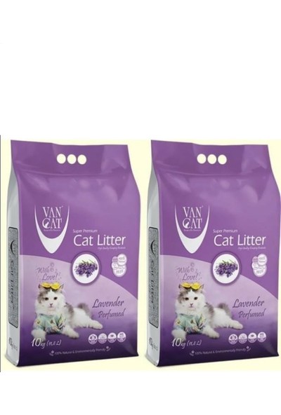 Vancat Kedi Kumu İnce Taneli Lavanta Kokulu 2 x 10 Kg