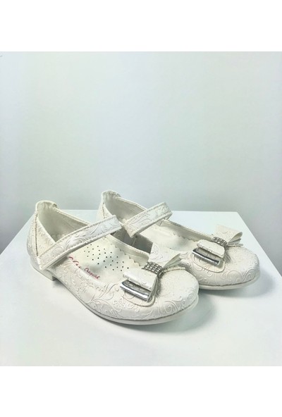 Varkan Kız Çocuk Desenli Babet Ayakkabı