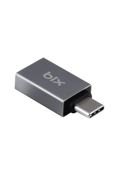 Bix ADP-01 Type-C (USB-C) To USB 3.0 OTG Data ve Şarj Çevirici Adaptör Bix ADP-01 Type-C (USB-C) To USB 3.0 OTG Data ve Şarj Çevirici Adaptör