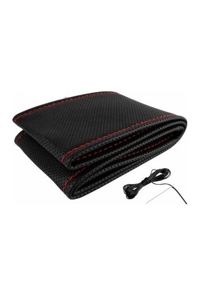 Nokta Deri Direksiyon Kılıfı Dikmeli Delikli Model