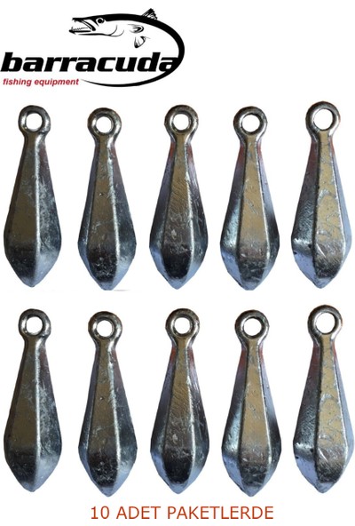 Barracuda 30 Gram Armut Kurşun 10 Adet Barracuda 30 Gram Armut Kurşun 10 Adet