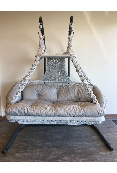Vieno Home Garden Maya Makrome Örgü Çift Kişilik Bahçe Balkon Salıncak Vieno Home Garden Maya Makrome Örgü Çift Kişilik Bahçe Balkon Salıncak