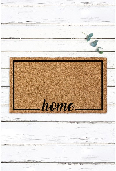 Paspas Yap Çerçeveli ve Home Yazılı Kıl Paspas