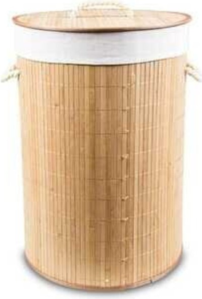 Katlanır Bambu Yuvarlak Çamaşır Sepeti 48 Lt Katlanır Bambu Yuvarlak Çamaşır Sepeti 48 Lt