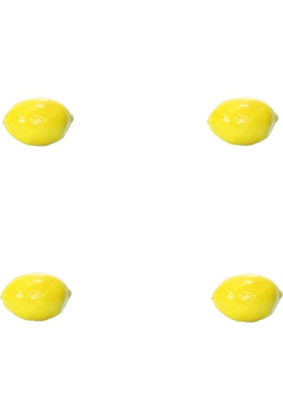 Gardenonya Yapay Orta Boy 4 Adet Limon Sarı Yapay Meyve Dekoratif Ürünler