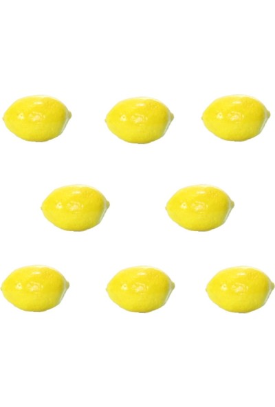 Gardenonya Yapay Orta Boy 8 Adet Limon Sarı Yapay Meyve Dekoratif Ürünler