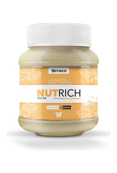 Nutrich Creamy Beyaz Çikolatalı Doğal Fıstık Ezmesi 350 gr Nutrich Creamy Beyaz Çikolatalı Doğal Fıstık Ezmesi 350 gr