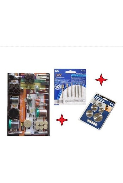 Rekotools Rekotools-Dremel Proxxon Için 105 Parça Gravür Zımpara Kesici Disk Polisaj Kalıpçı Parçaları Ahşap Metal Disk