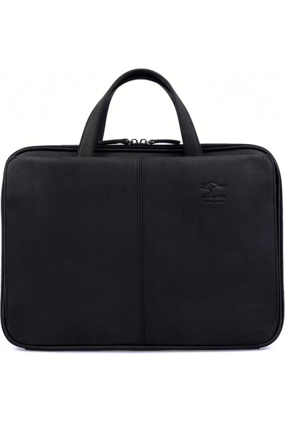 Kangaroo Kingdom Hakiki Deri Crazy Horse Siyah Erkek Laptop & Evrak Çantası 9091-ZS Kangaroo Kingdom Hakiki Deri Crazy Horse Siyah Erkek Laptop & Evrak Çantası 9091-ZS