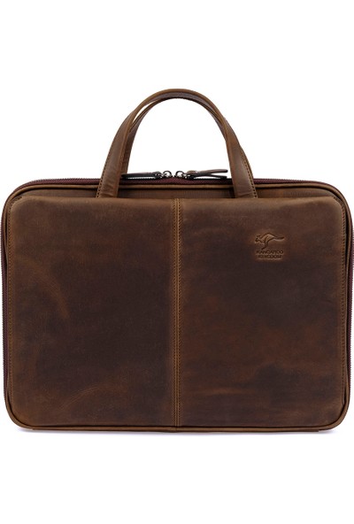 Kangaroo Kingdom Hakiki Deri Crazy Horse Koyu Camel Erkek Laptop & Evrak Çantası 9091-ZKC Kangaroo Kingdom Hakiki Deri Crazy Horse Koyu Camel Erkek Laptop & Evrak Çantası 9091-ZKC