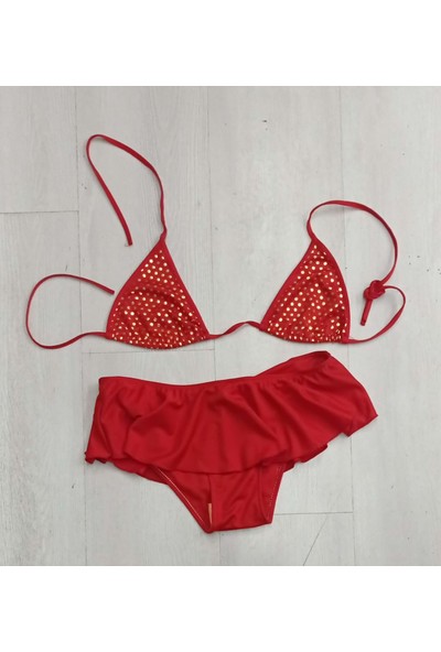 Başak Çocuk Giyim 268534 Kız Bikini - Kırmızı - 7-8 Yaş