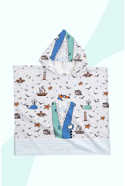 Hamur Bebek Çocuk Panço Yaş Seçenekli Plaj Havlusu Marine Hamur Bebek Çocuk Panço Yaş Seçenekli Plaj Havlusu Marine