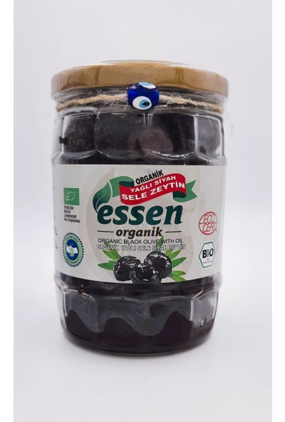 Essen Organik Yağlı Sele Siyah Zeytin 350 gr Essen Organik Yağlı Sele Siyah Zeytin 350 gr