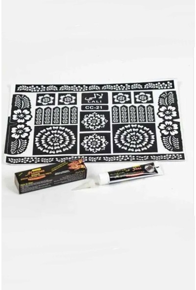 Happyland Siyah Tüp Hint Kınası Desen li Kına Malzemeleri