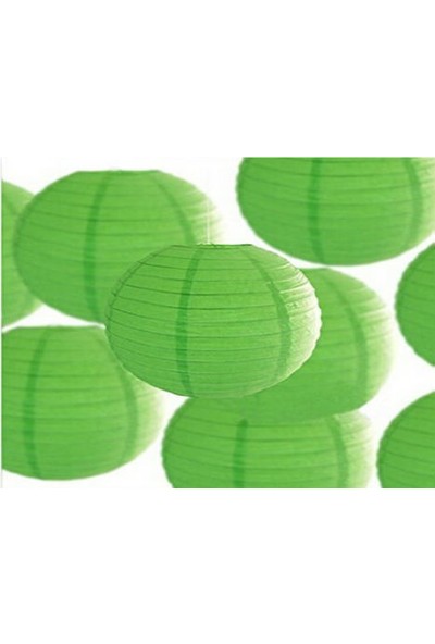 Go İthalat Dekoratif Çin Feneri – Kağıt Lamba - Yeşil