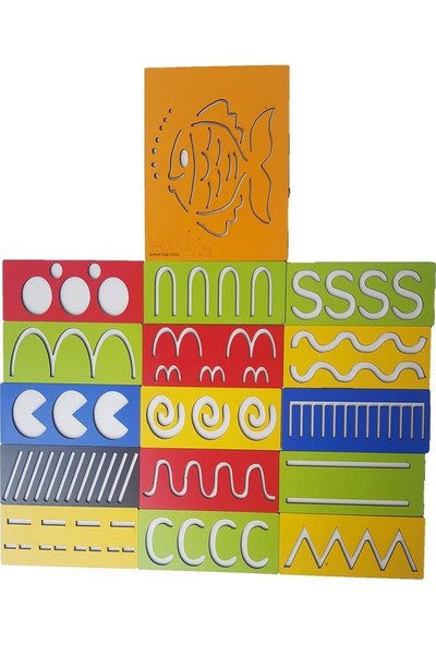 Woody Life Balıklı El Kası Geliştirme Yazı Çizgi Egzerisiz Çalışmaları Çocuk Oyun Oyuncak