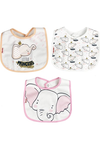 Bebechi Bebek Mama Önlüğü Fil 3'lü Set