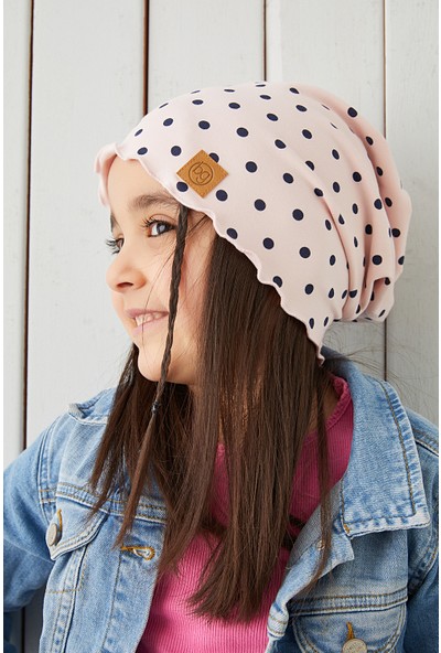 Babygiz Pudra Siyah Puantiye Kız Çocuk Bebek Şapka Bere Yumuşak %100 Pamuklu Penye Trend Seri Babygiz Pudra Siyah Puantiye Kız Çocuk Bebek Şapka Bere Yumuşak %100 Pamuklu Penye Trend Seri