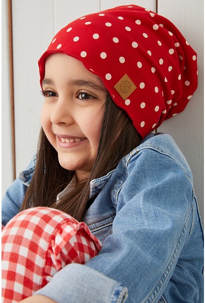Babygiz Kırmızı Beyaz Puantiye Kız Çocuk Bebek Şapka Bere Yumuşak %100 Pamuklu Penye Trend Seri Babygiz Kırmızı Beyaz Puantiye Kız Çocuk Bebek Şapka Bere Yumuşak %100 Pamuklu Penye Trend Seri