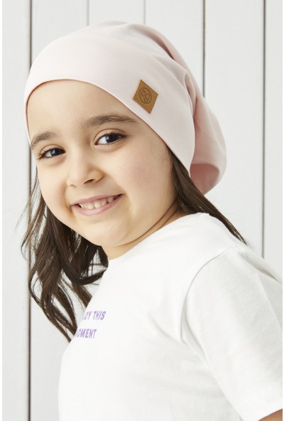 Babygiz Kız Çocuk Pudra Ip Detaylı 4 Mevsim Şapka Bere Buff -Yumuşak Doğal Penye Babygiz Kız Çocuk Pudra Ip Detaylı 4 Mevsim Şapka Bere Buff -Yumuşak Doğal Penye