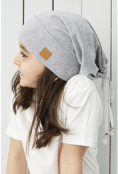 Babygiz Kız Çocuk Gri Ip Detaylı 4 Mevsim Şapka Bere Buff -Yumuşak Doğal Penye Babygiz Kız Çocuk Gri Ip Detaylı 4 Mevsim Şapka Bere Buff -Yumuşak Doğal Penye