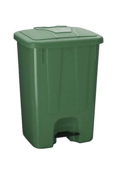 Omnipazar SY-4260 Yeşil Köşeli Pedallı Çöp Kovası 65 Litre 08719