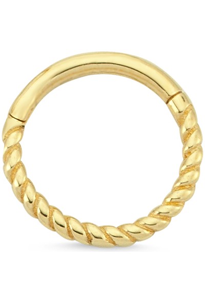 Altın Sepeti Altın Burgulu Halka Conch Piercing AS74PC Altın Sepeti Altın Burgulu Halka Conch Piercing AS74PC