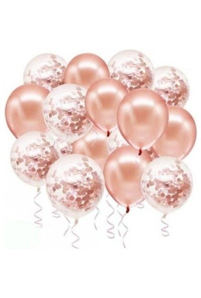 Happyland Rose Gold Konfetili Balon Seti 20 Adet Happyland Rose Gold Konfetili Balon Seti 20 Adet