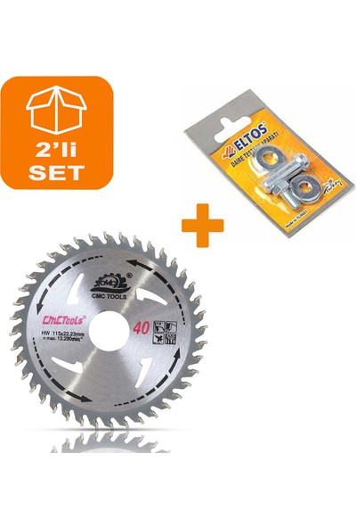 Badem10 Cmc Daire Testere Bıçağı Ahşap Kesme Testeresi 115MM 40 Diş + Matkap Aparatı Badem10 Cmc Daire Testere Bıçağı Ahşap Kesme Testeresi 115MM 40 Diş + Matkap Aparatı
