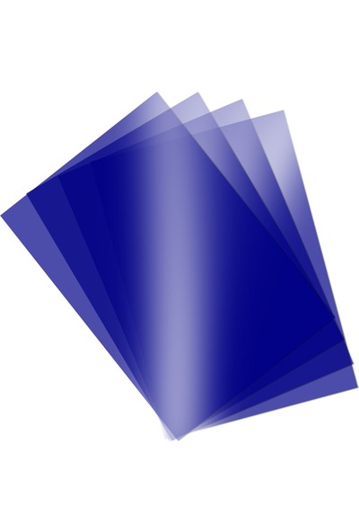 Ümraniye Hobi Sanat Asetat Kağıdı Şeffaf 250 Mikron 35 x 50 cm 5'li Mavi