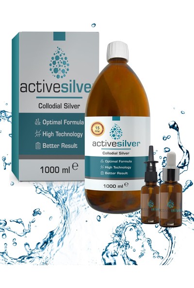 Active Silver Kolloidal Gümüş Suyu 15 PPM - 1000 ml Active Silver Kolloidal Gümüş Suyu 15 PPM - 1000 ml