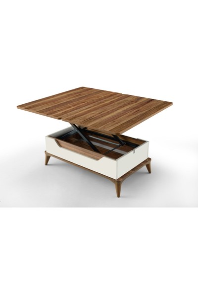 Erezoğulları Mobilya Akıllı Çekmeceli Sade Lüx Orta Sehpa Yemek Masası