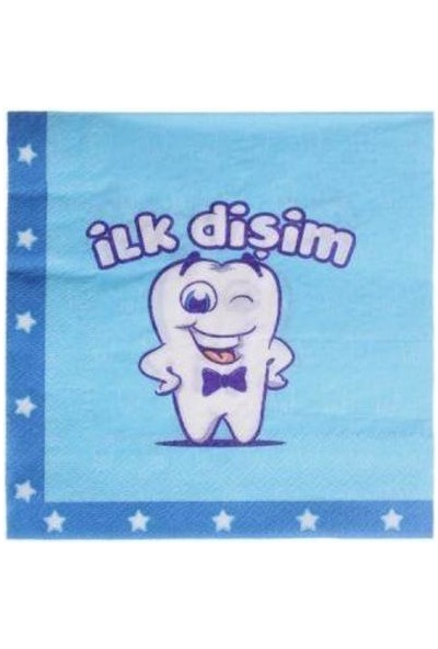 Happyland Ilk Dişim Mavi Peçete 40 Adet 33X33 cm