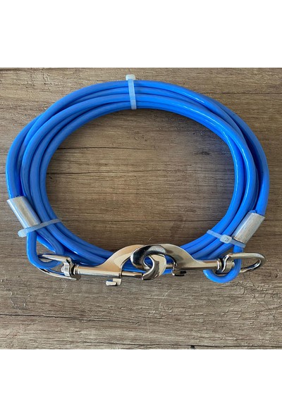 Lidersan Çelik 6 mm 4 m Köpek Bahçe Bağlama Halatı Turkuaz Lidersan Çelik 6 mm 4 m Köpek Bahçe Bağlama Halatı Turkuaz