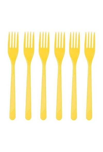 Happyland 25 Adet Sarı Çatal 18 cm Doğum Günü Plastik Parti Çatalı Kullan At Happyland 25 Adet Sarı Çatal 18 cm Doğum Günü Plastik Parti Çatalı Kullan At