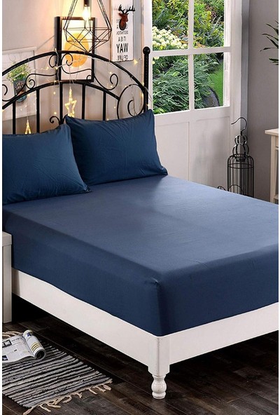 Mobaş Lacivert Tek Kişilik Penye Lastikli Çarşaf Mobaş Lacivert Tek Kişilik Penye Lastikli Çarşaf