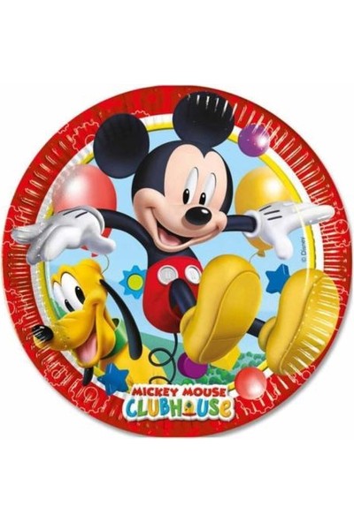 Happyland 3 Paket Mickey Mouse 8'li Karton Tabak Doğum Günü Konsept Tabağı
