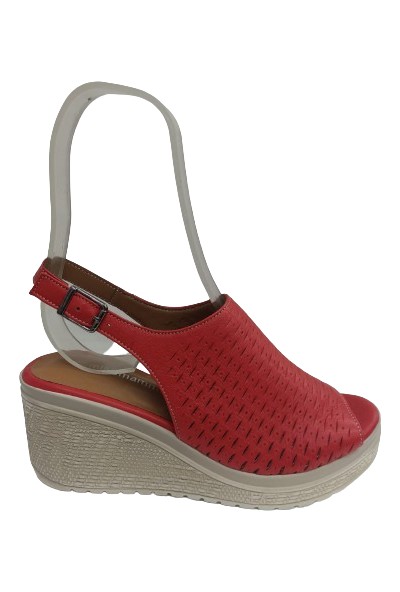 Missmamma Hakiki Deri Dolgu Topuk