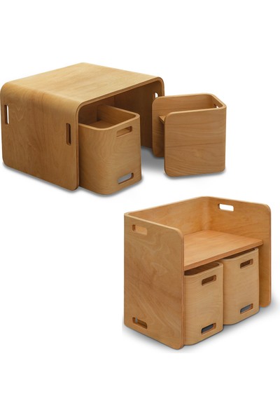 Ens Kids Collection Flexy Ahşap Çocuk Masa & Sandalye Takımı 1 - 5 Yaş