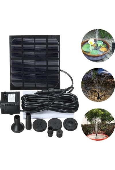 Gahome 7 V 1.5 W Güneş Enerjili Su Pompası Çeşmesi Bahçe Yüzen (Yurt Dışından)