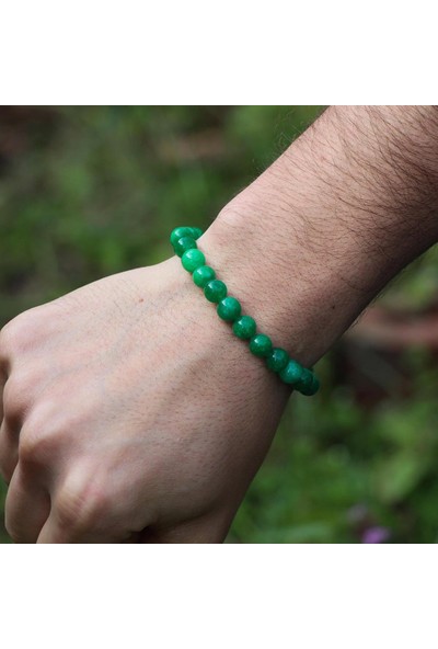 Beyloc Yeşil Unisex Doğal Taş Bileklik Beyloc Yeşil Unisex Doğal Taş Bileklik