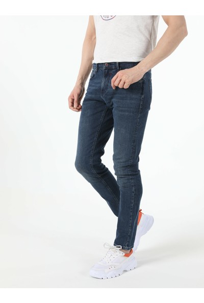 Colins 041 DANNY Düşük Bel Dar Paça Slim Fit Mavi Erkek Jean Pantolon Colins 041 DANNY Düşük Bel Dar Paça Slim Fit Mavi Erkek Jean Pantolon