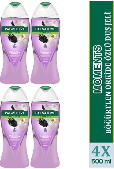 Palmolive Moments Duş Jeli Böğürtlen Orkide 500 ml x 4 Adet Palmolive Moments Duş Jeli Böğürtlen Orkide 500 ml x 4 Adet