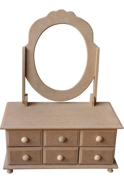 Trend Avm Boyanabilir Ham Ahşap Mdf Altı Çekmeceli Makyaj Kutusu K.01 Trend Avm Boyanabilir Ham Ahşap Mdf Altı Çekmeceli Makyaj Kutusu K.01