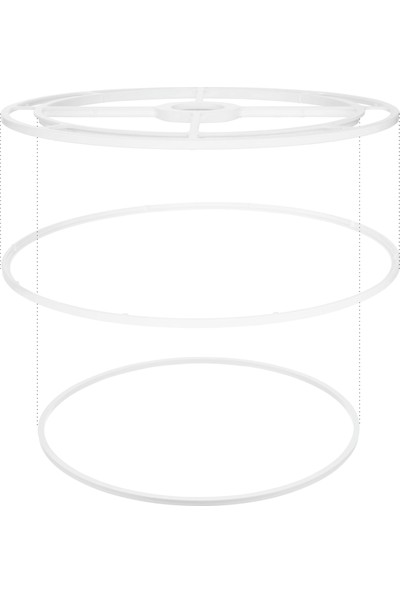 Lumen İstanbul 30'luk Deko Pasta Çerçeve Takımı Beyaz 10'lu
