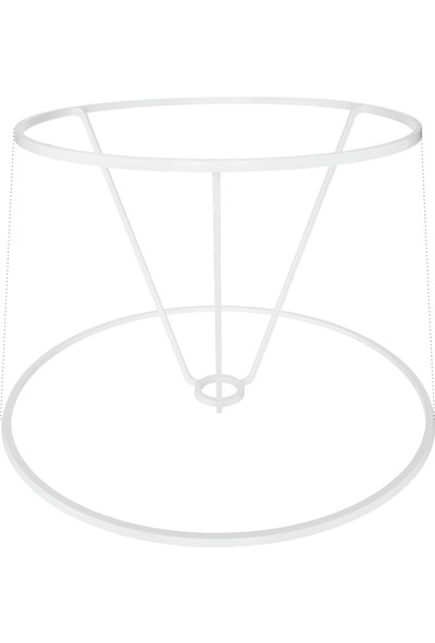 Lumen İstanbul 38'lik Konik Lambader Çerçeve Takımı Beyaz 50'li