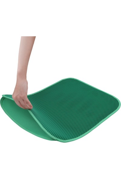 Cattie Elekli Kedi Tuvalet Önü Paspası 60 x 90 cm Yeşil