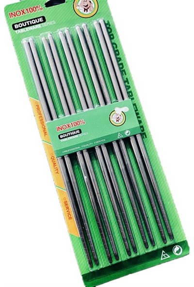 Gift Moda Metal Chopstick 5'li