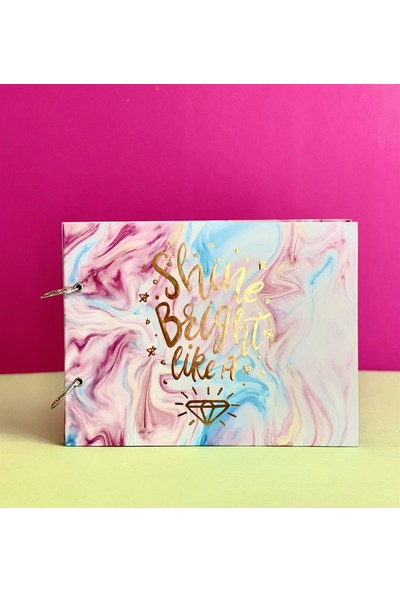 Gift Moda Elmas Motto Tasarımlı Klasör Albüm