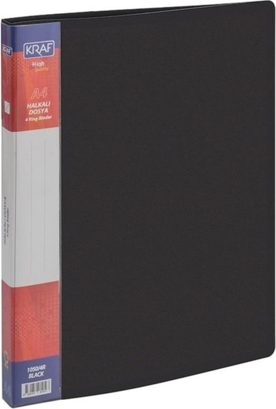 Kraf Halkalı Dosya 4 Halka 1050/4R Siyah